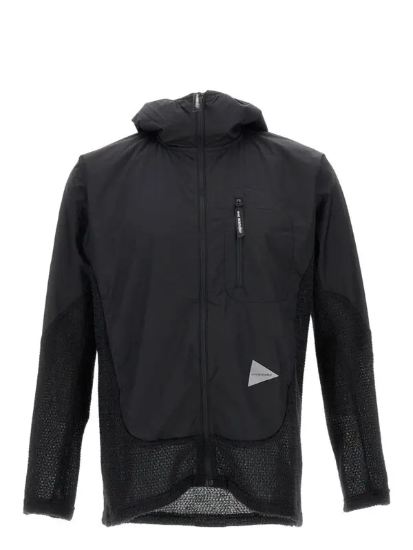 AND WANDER Alpha Direct Full Zip Hoodie - Black