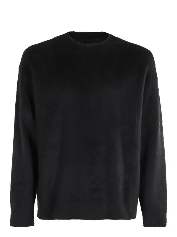 ROBERTO COLLINA Crew Neck Long Sleeve Sweater - Black