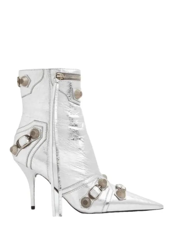 Balenciaga Cagole Ankle Boots - White