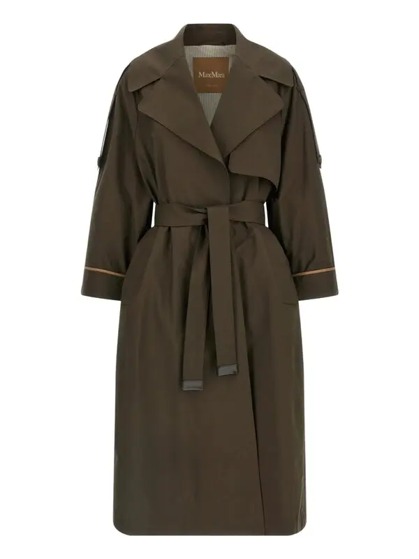 Max Mara Belted Trench Coat - Verde
