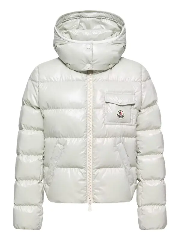 Moncler Andro Short Down Jacket With Hood - Light Green