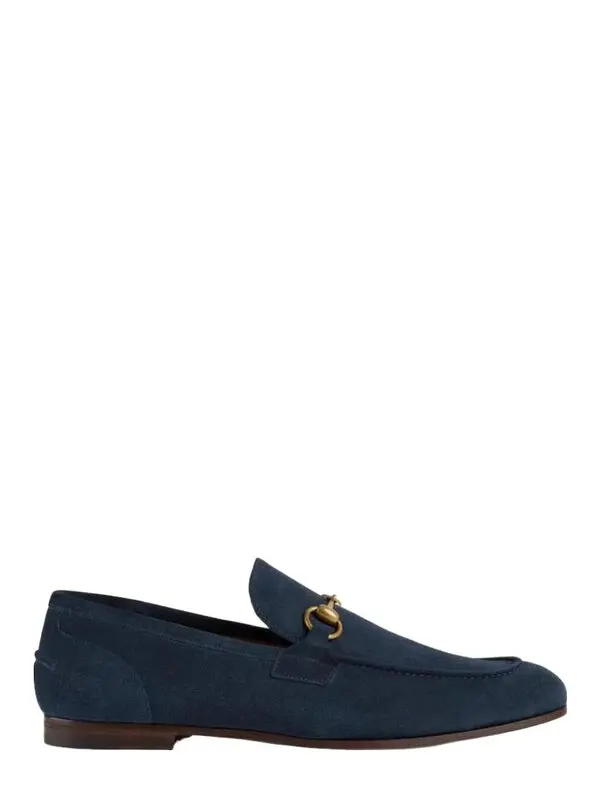 Gucci Jordaan Horsebit Detail Slip-on Loafers - Blue