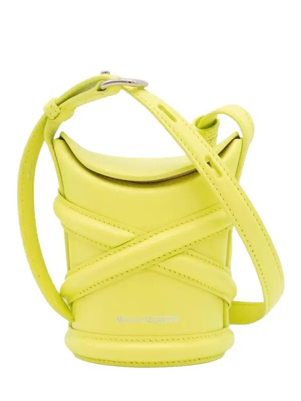 Alexander McQueen The Mini Curve Bucket Bag - Yellow