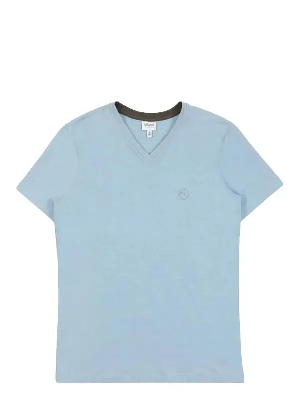 Emporio Armani V-neck Short-sleeved T-shirt - Blue