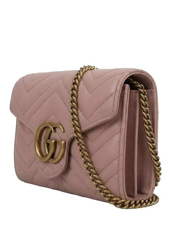 Gucci Gg Marmont Quilted Woc - Brown