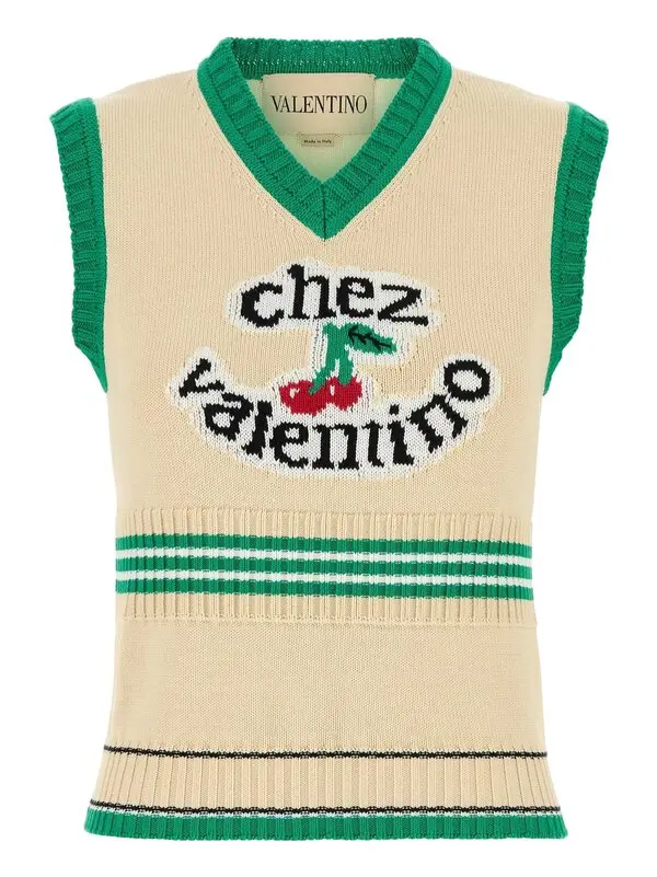 Valentino Garavani V-neck Vest - Nude