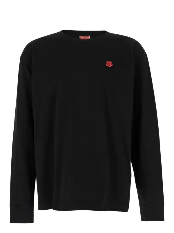 Kenzo Boke Embroidered Long-sleeved T-shirt - Black
