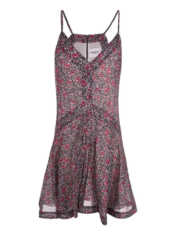 Isabel Marant Étoile Sleeveless Floral Print V-neck Top - Multicolor