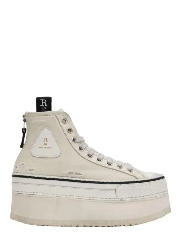 R13 Courtney High-top Platform Sneakers - Nude