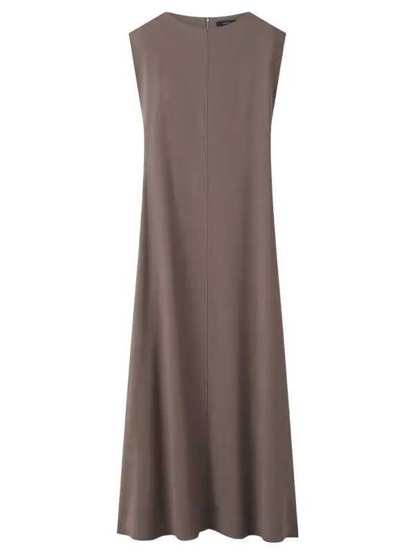 JOSEPH Sleeveless Midi Dress With Ruched Detailing - Brown