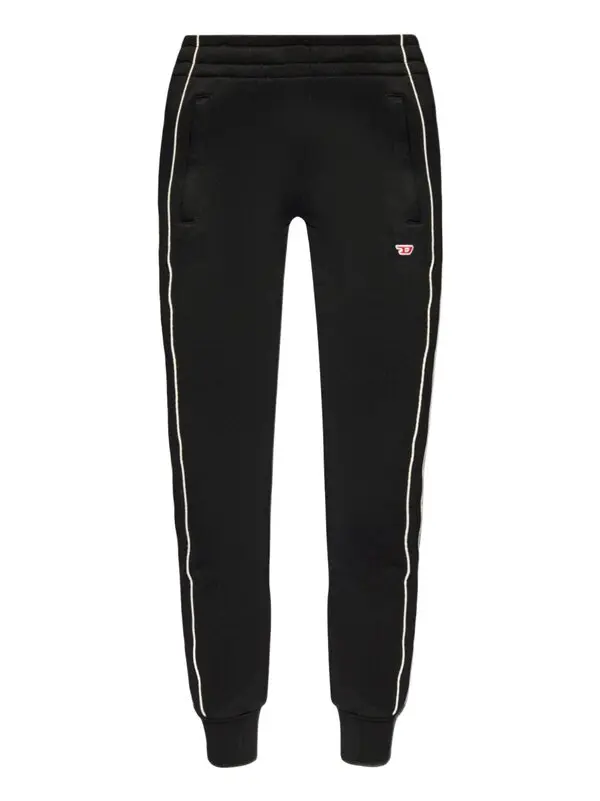 DIESEL® Jogging Trousers With Piping Detail - Black