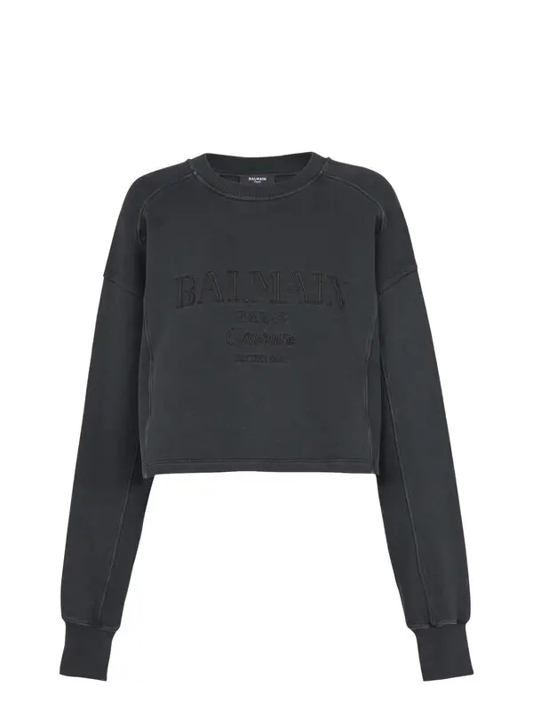 Balmain Couture Embroidered Sweatshirt - Grey