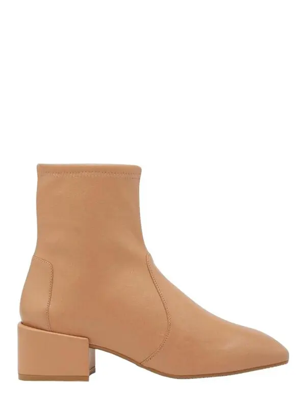 STUART WEITZMAN Slip-on Ankle Boots With Block Heel - Nude
