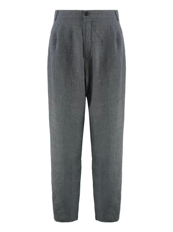 DARKPARK Relaxed Fit Wool Trousers - Black