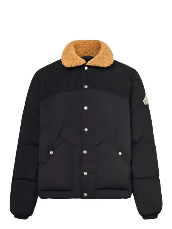 Pyrenex Lapel Long-sleeved Down Jacket - Black