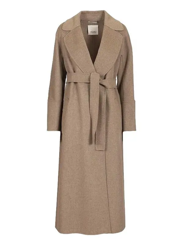 Max Mara Elisa Belted Coat - Medium Gray