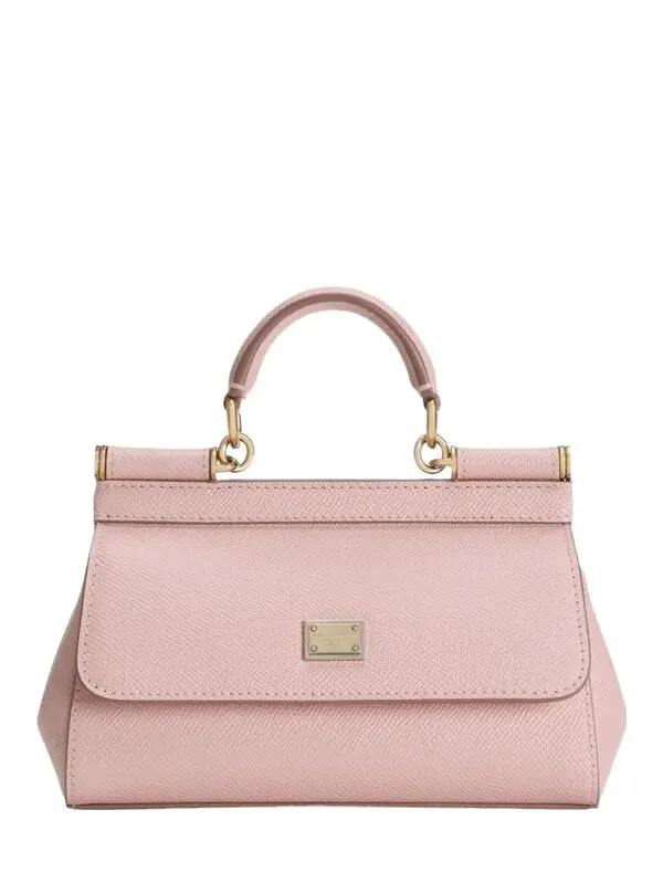 Dolce & Gabbana Logo Plaque Small Sicily Handbag - Pink