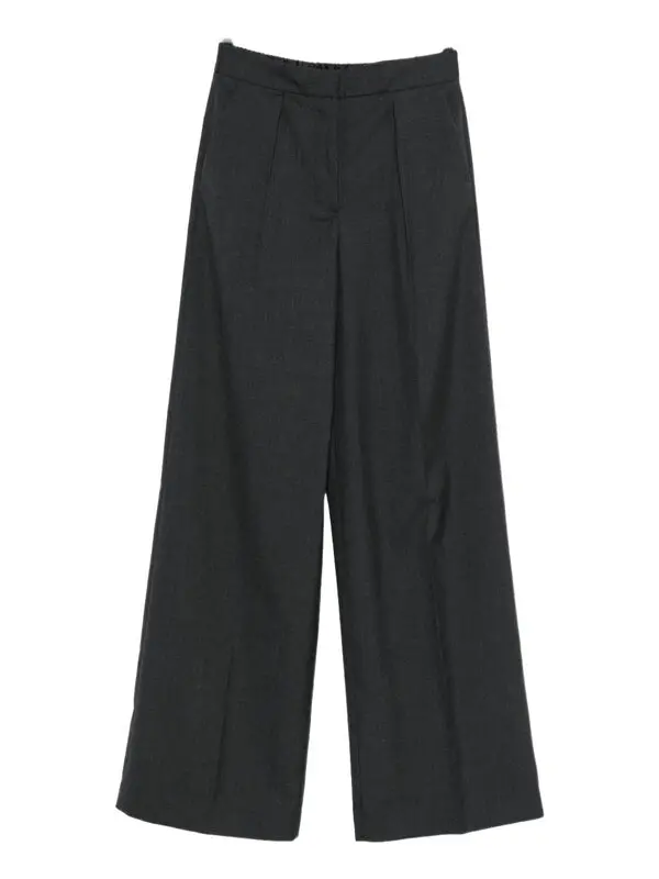JOSEPH Wide-leg Trousers - Black