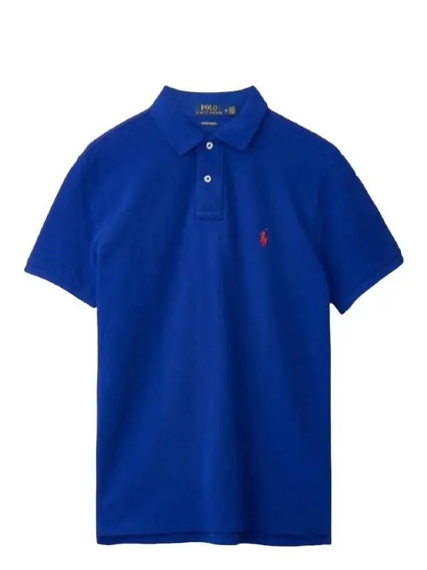 Polo Ralph Lauren Slim Fit Mesh Polo Shirt - Blue