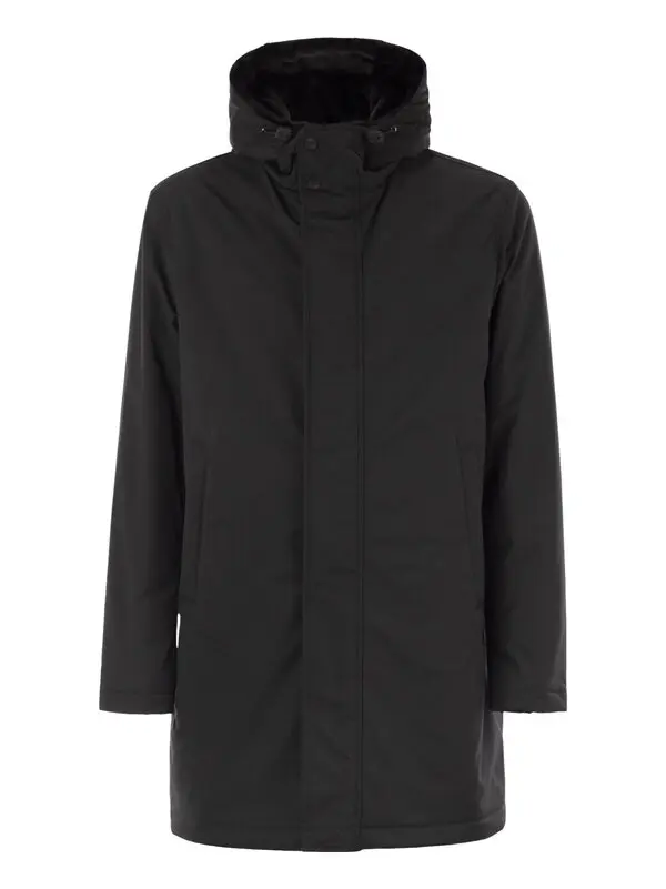 Herno Hooded Cotton Jacket - Black