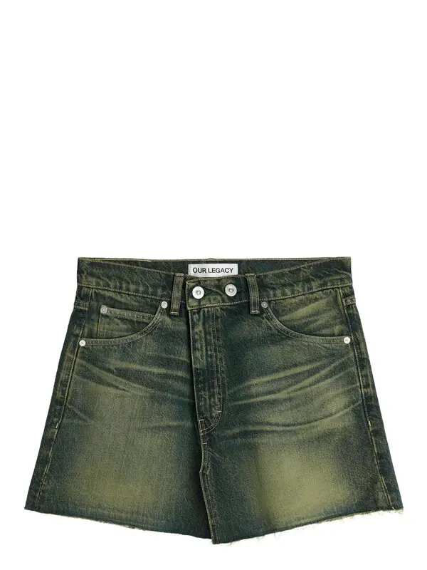 Our Legacy Malibu Wrap Skirt Denim - Green