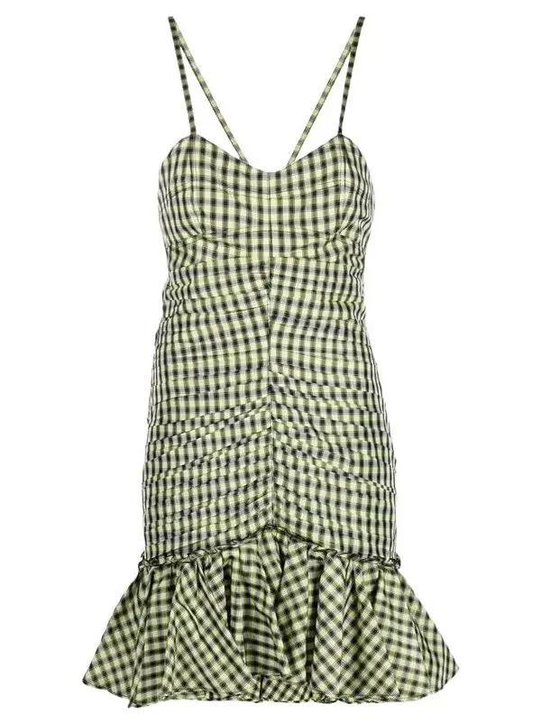 Philosophy Di Lorenzo Serafini Gingham Check Print Ruched Mini Dress - Multicolor