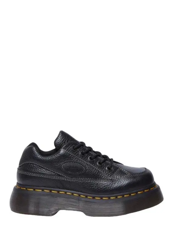 Dr. Martens Buzz 5-eye Milled Nappa Leather Platform Shoes - Black
