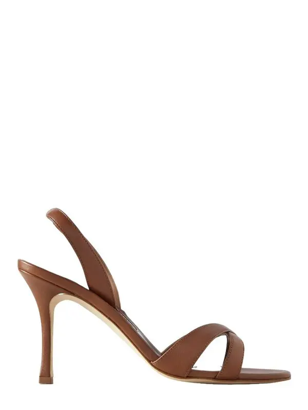 Manolo Blahnik Callasli High-heeled Sandals - Brown