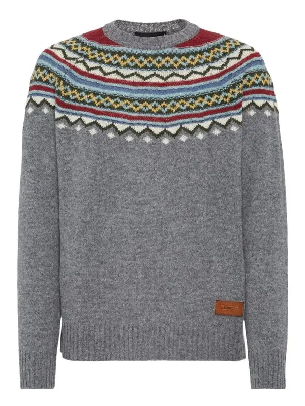 Dsquared2 Nordic Knit Jumper - Gray