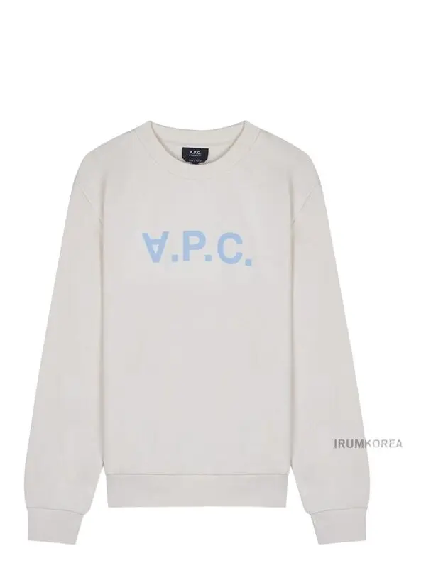 A.p.c. Logo-print Crewneck Sweater - Ecru