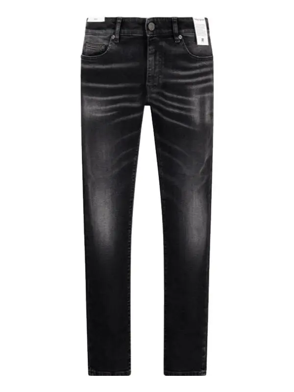PT TORINO Denim Trousers With Belt Loops - Black