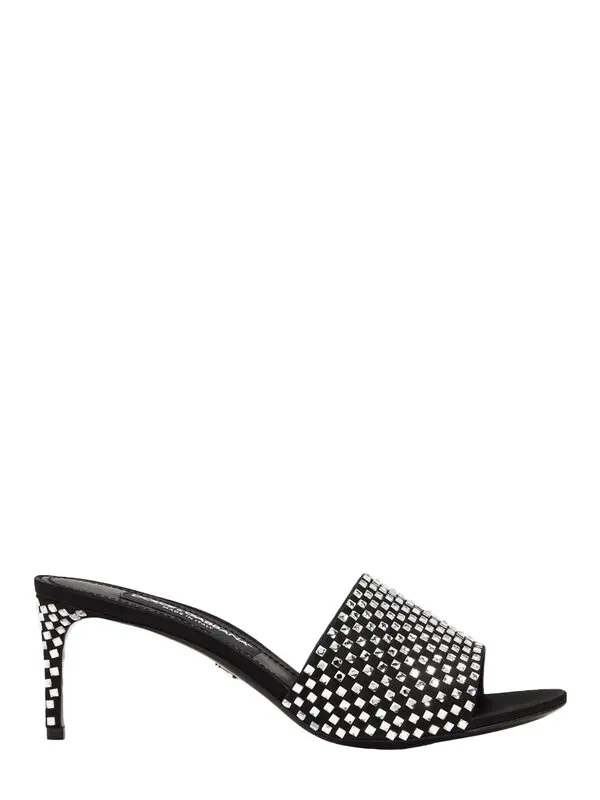 Dolce & Gabbana Keira Embellished Heeled Sandals - Black