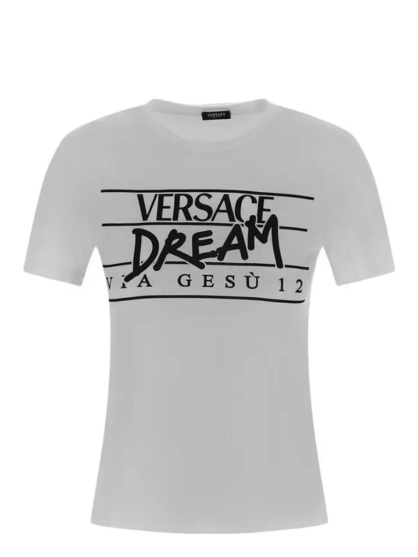 Versace Dream Print Short Sleeve T-shirt - Gray