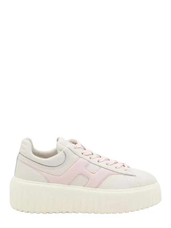 Hogan H-stripes Low-top Sneakers - Ivory Pink