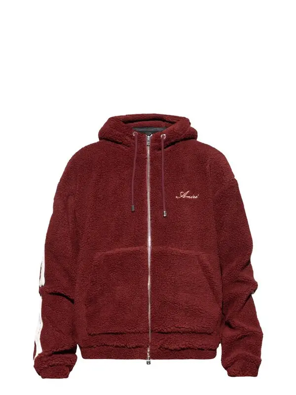 Amiri Bone Detail Zip-up Hoodie - Red