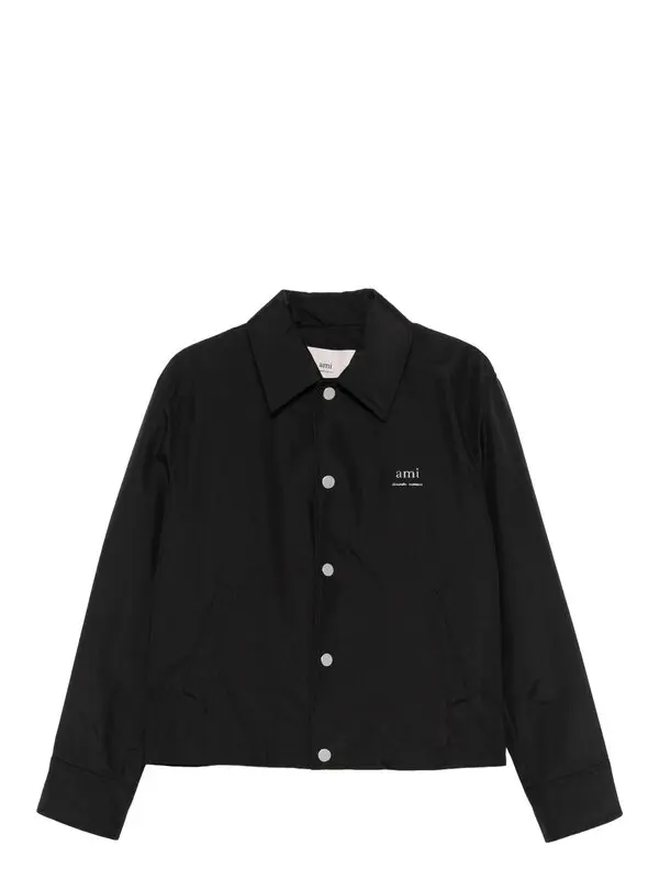 Ami Logo-lettering Stud Jacket - Black