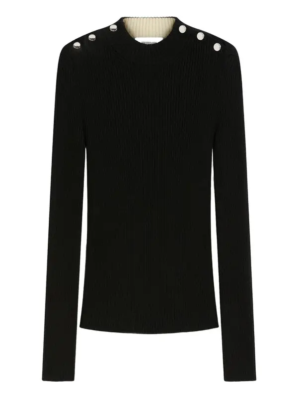 Sportmax Renania Fitted Knitted Jumper - Black