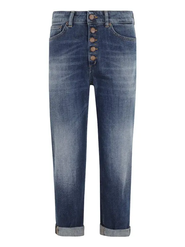 DONDUP Logo-patch Straight-leg Jeans - Blue