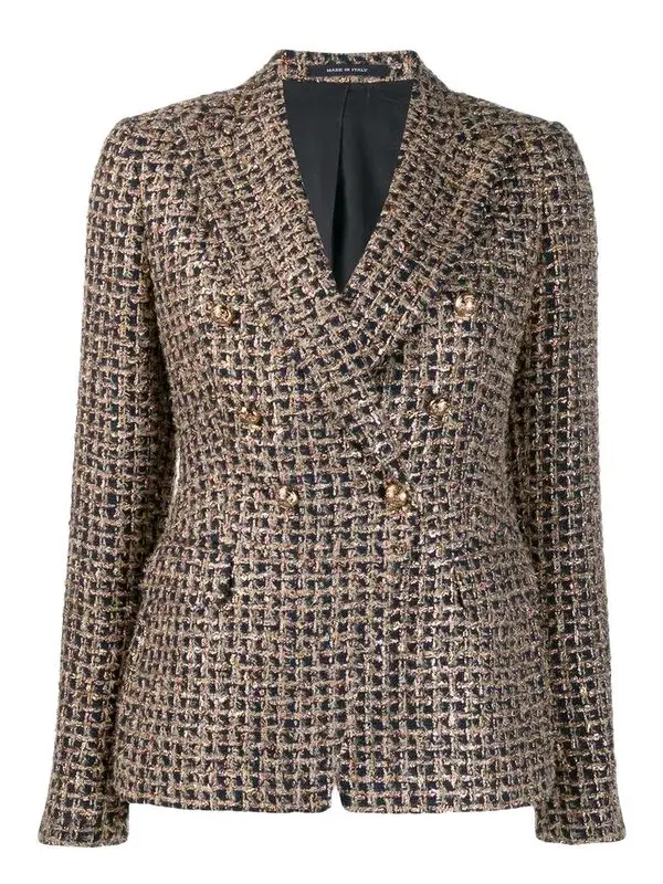 Tagliatore Double-breasted Blazer With Lurex Effect - Multicolor