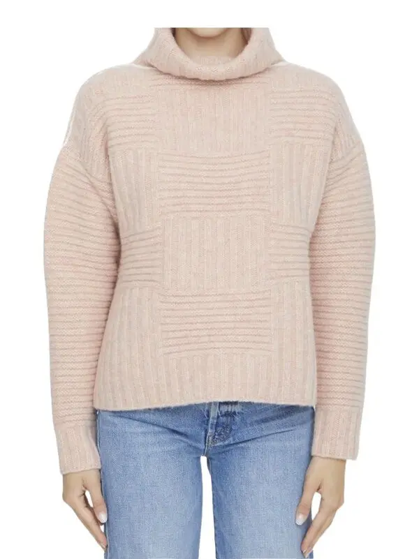 Bottega Veneta Ribbed Knit Turtleneck Jumper - Nude