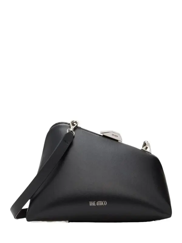 Attico Asymmetrical Clutch Bag - Black