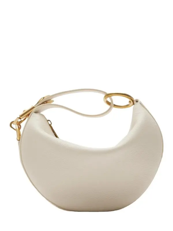 Burberry Knight Arc Zipped Tote Bag - White Soap