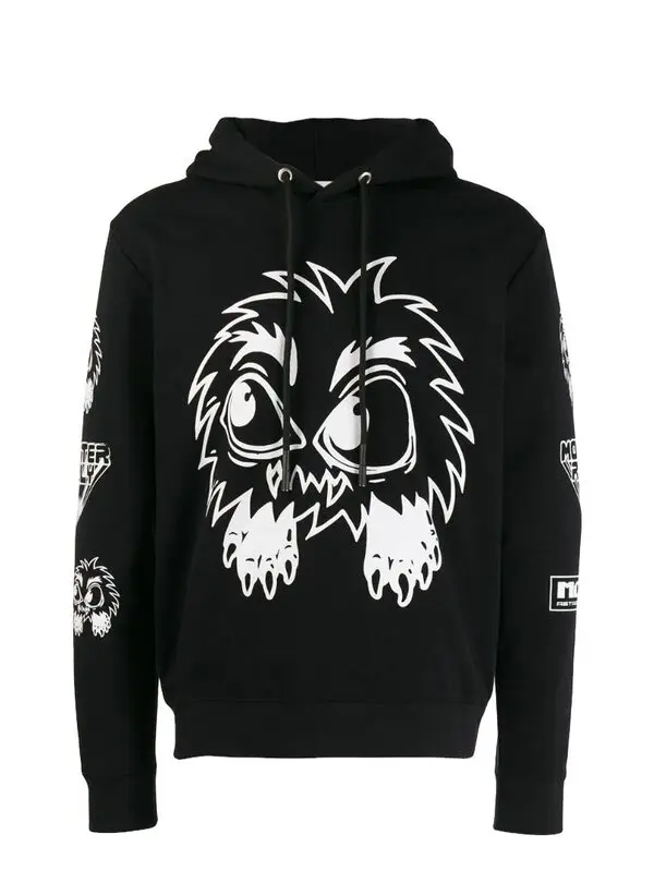 Alexander McQueen Pattern Printed Hooded Sweater - Black