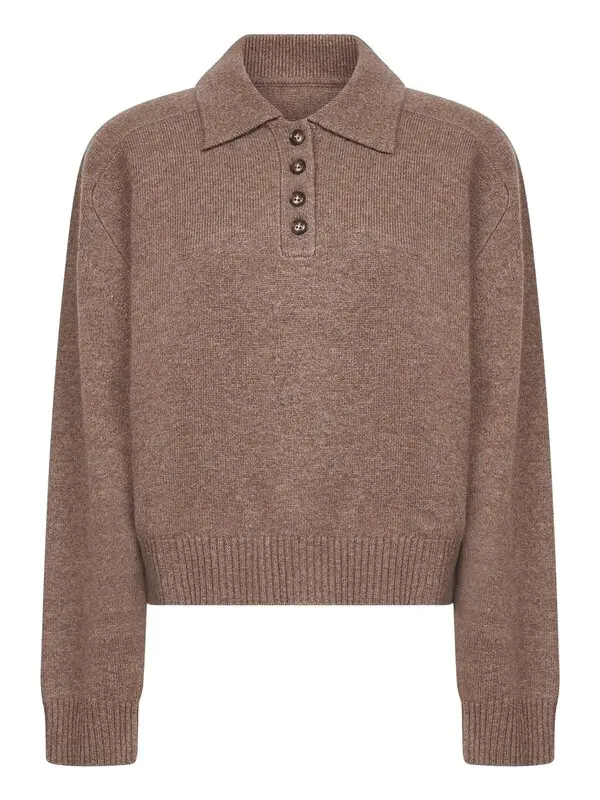 Loulou De Saison Buttoned Collar Knitwear - Brown