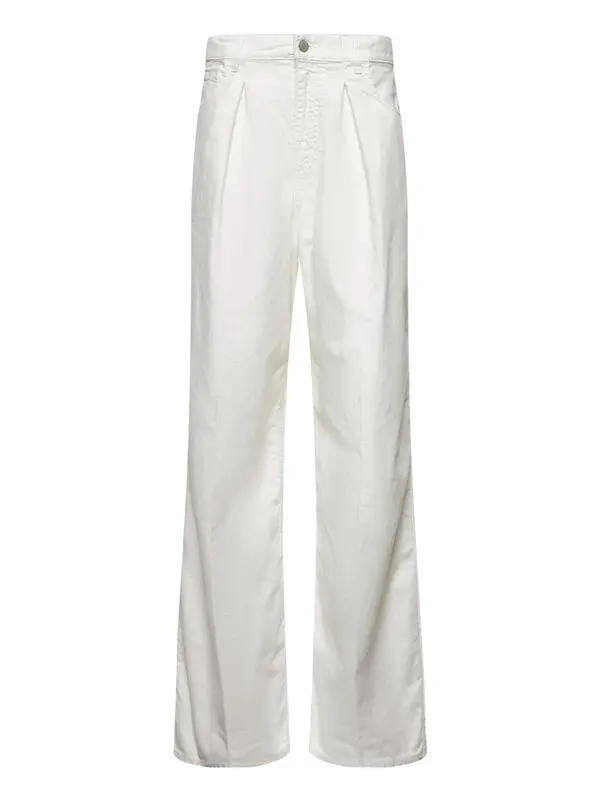 HAIKURE Wide-leg Pleated Jeans - White