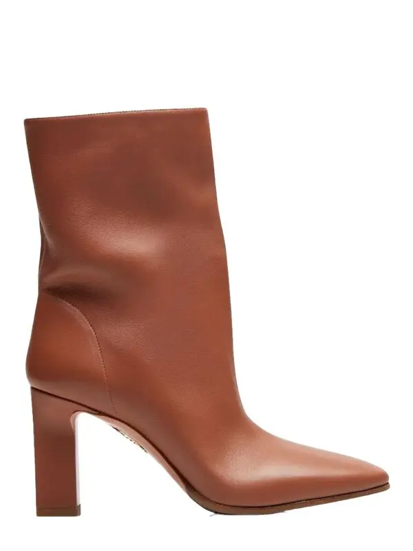 AQUAZZURA Manzoni 85mm Ankle Boots - Brown