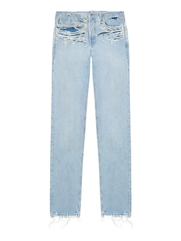 DIESEL® 2010 Straight-leg Distressed Jeans - Gray