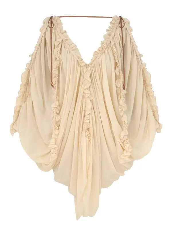Zimmermann Illuminate Draped Blouse - Tea