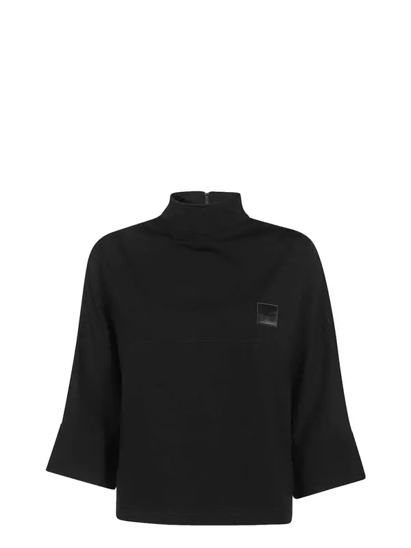 Opening Ceremony Logo Patch Zip-detailed Top - Black