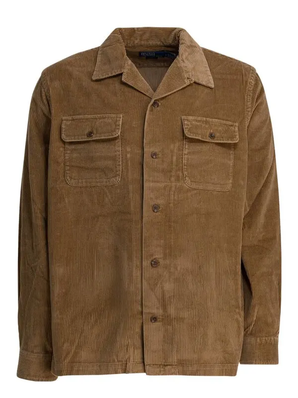 Polo Ralph Lauren Classic Fit Corduroy Camp Shirt - Brown